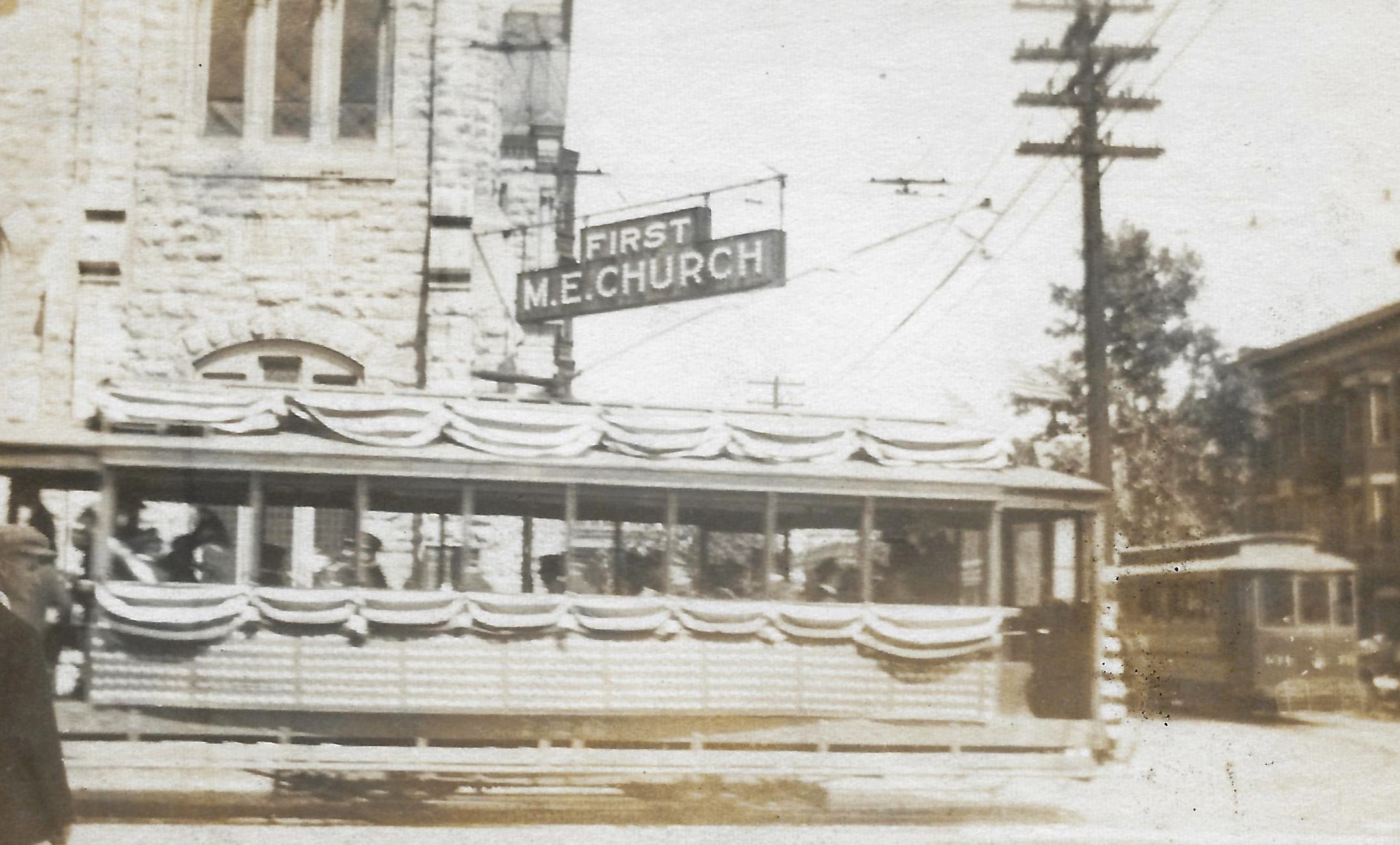 First Methodist Church’s electric sign, 1911 | SangamonLink